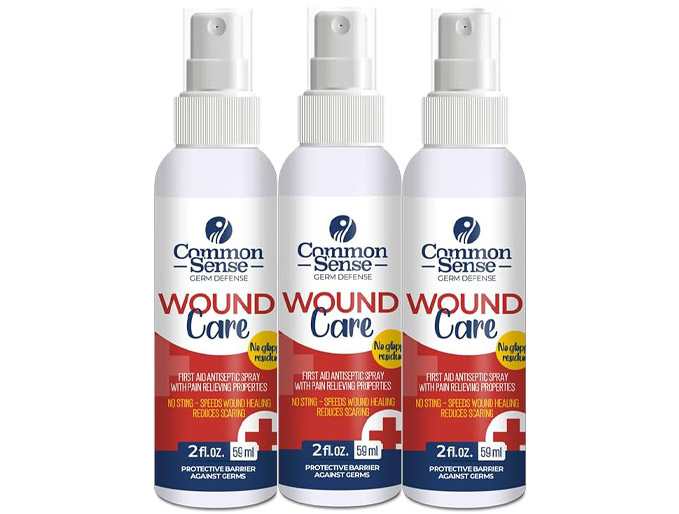Wound Care Antiseptic Spray And First Aid Pain Relief (3-pack)